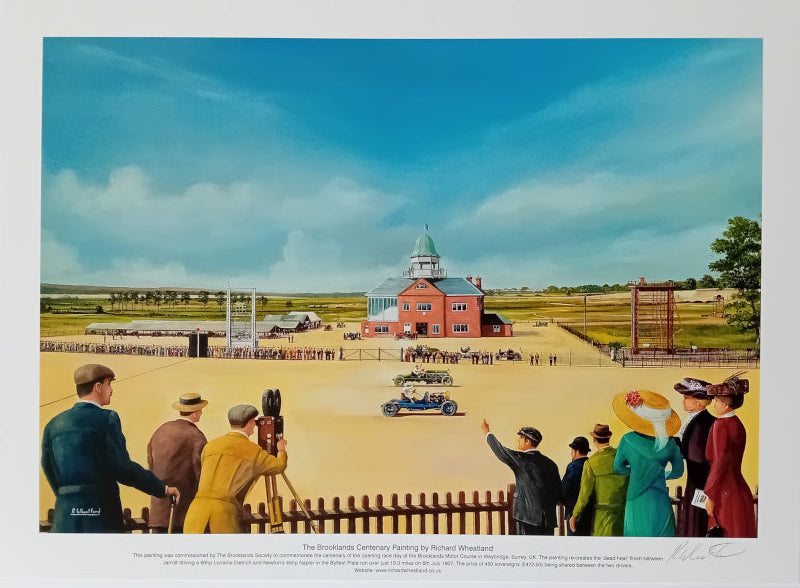 Brooklands Racing Circuit Centenary Painting Motorsport Art Print by ...