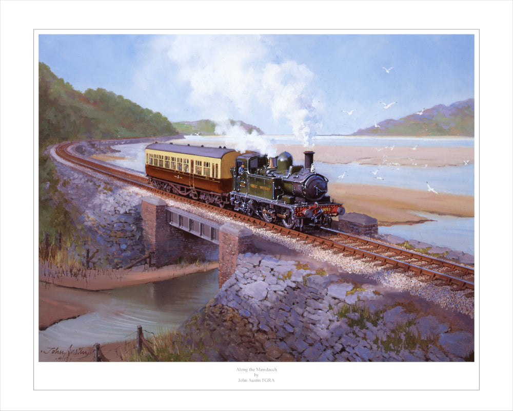 GWR 14xx Autotrain Railway Locomotive - John Austin Railway Art Print ...