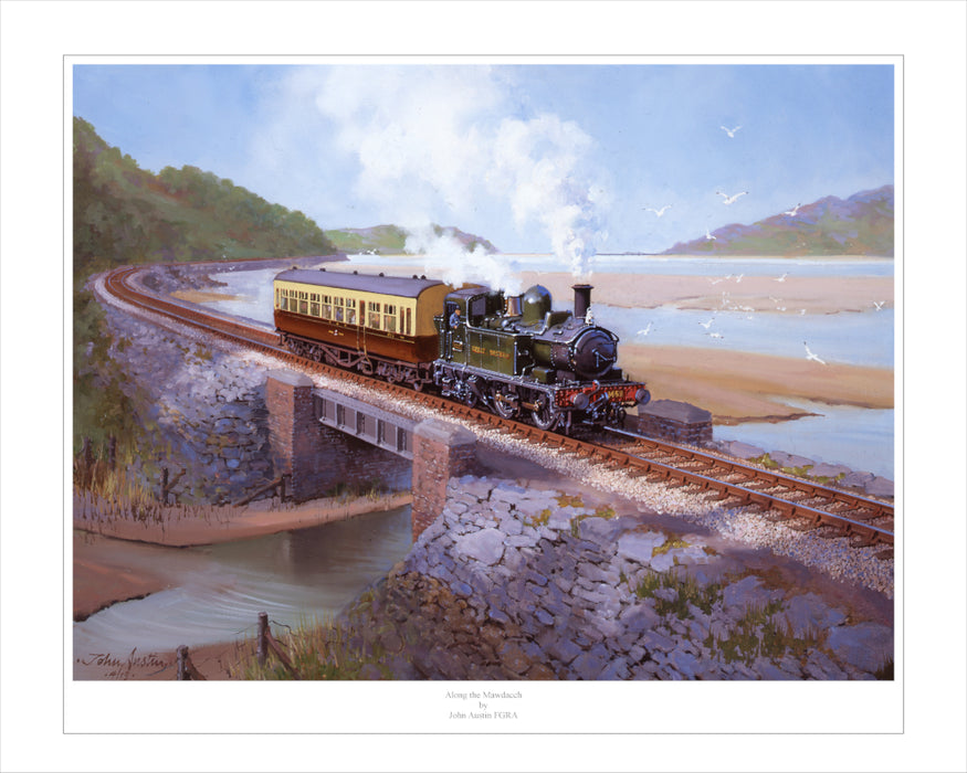 GWR 14xx Autotrain Railway Locomotive - John Austin Railway Art Print ...