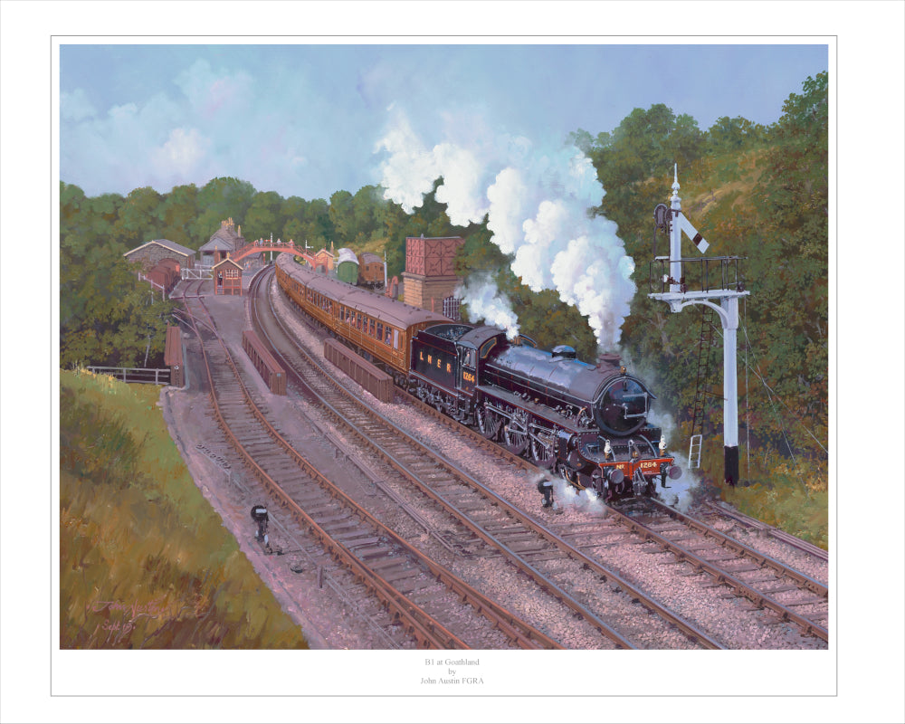 Goathland LNER B1 Railway Locomotive - John Austin Railway Art Print ...