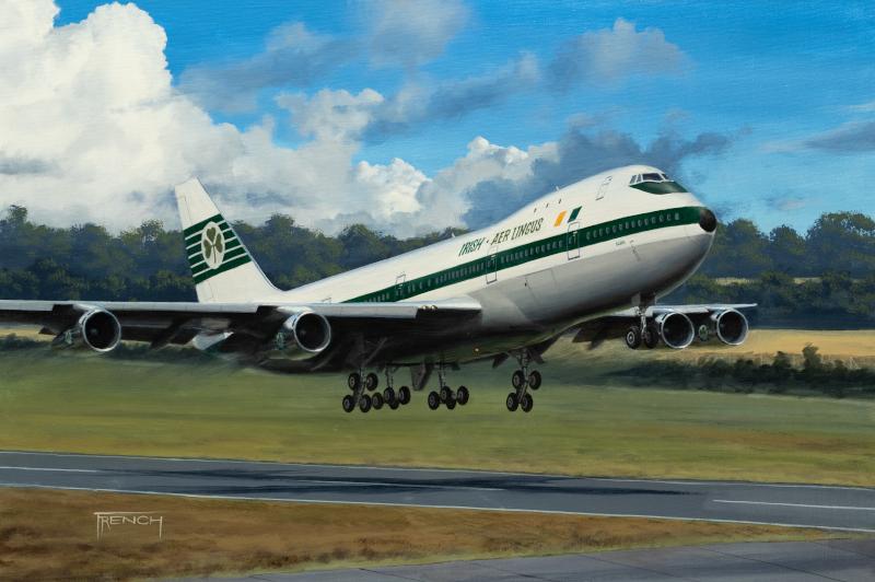 Boeing 747 Aer Lingus Aviation Painting Art Print by Chris French FGAvA ...