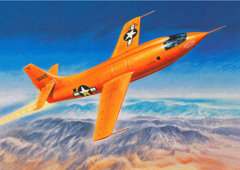 Bell X-1 Chuck Yeager Aviation Art Card by Artist Wilfred Hardy GAvA ...