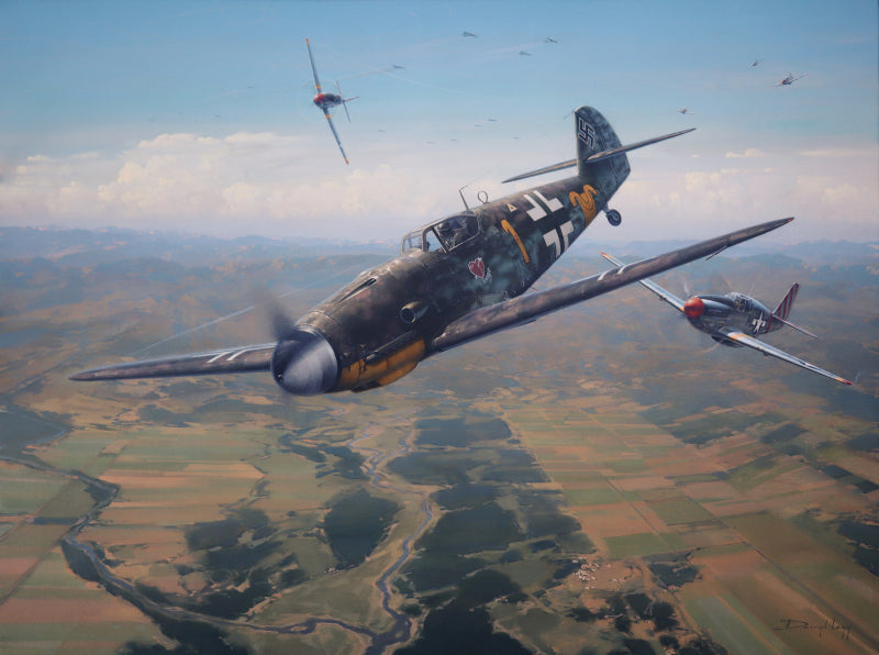 Eric Hartmann Bf-109G-6 WWII Aviation Art Print by Darryl Legg — Hansen ...