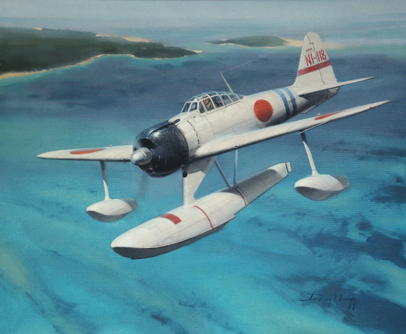 Mitsubishi A6M2-N Rufe Japanese WWII Aviation Art Print Darryl Legg ...