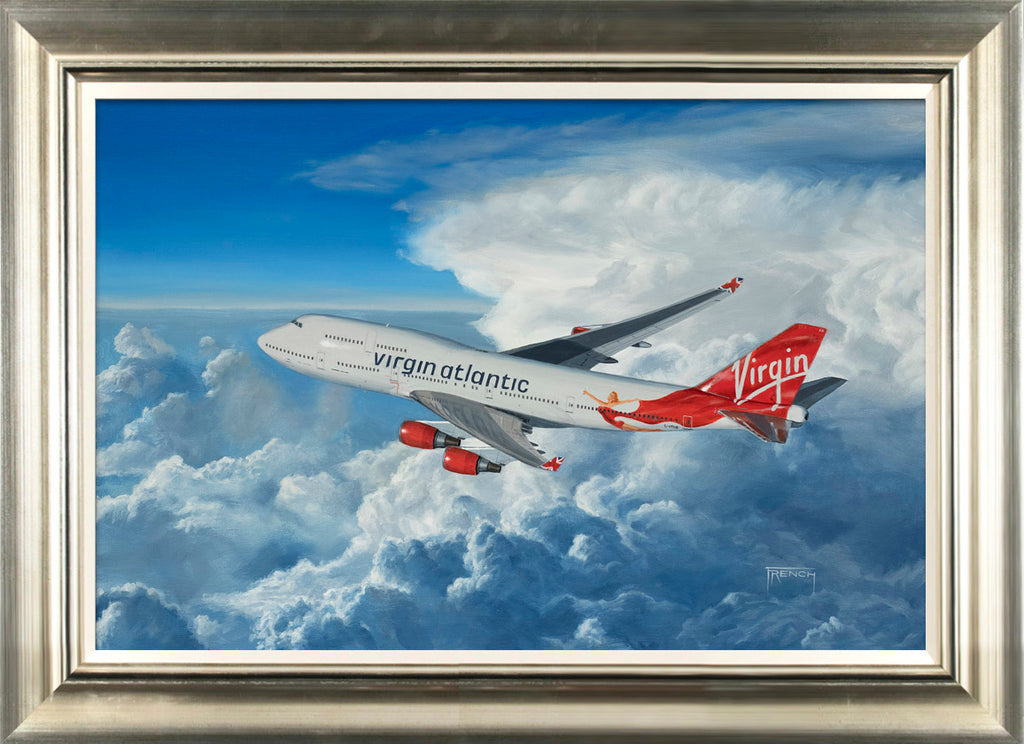 Virgin Atlantic Boeing 747 Aviation Art Oil Painting Chris French ...