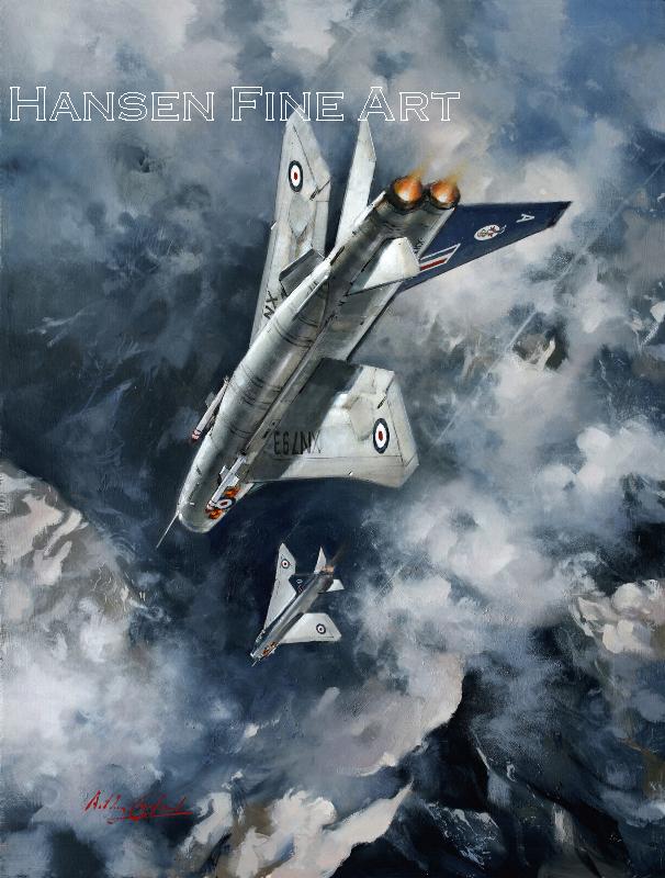 English Electric Lightning RAF Original Oil Painting Anthony Cowland ...