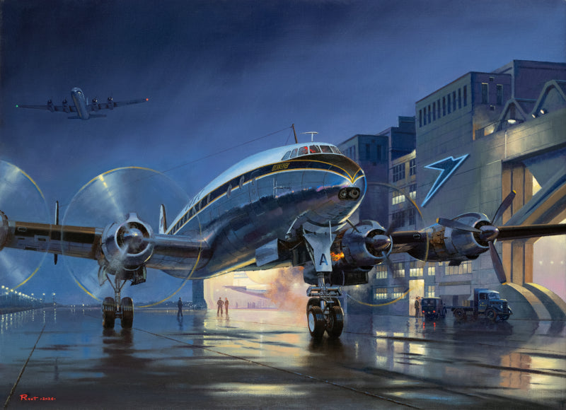 Lockheed Constellation BOAC Original Aviation Art by Malcolm Root FGRA ...