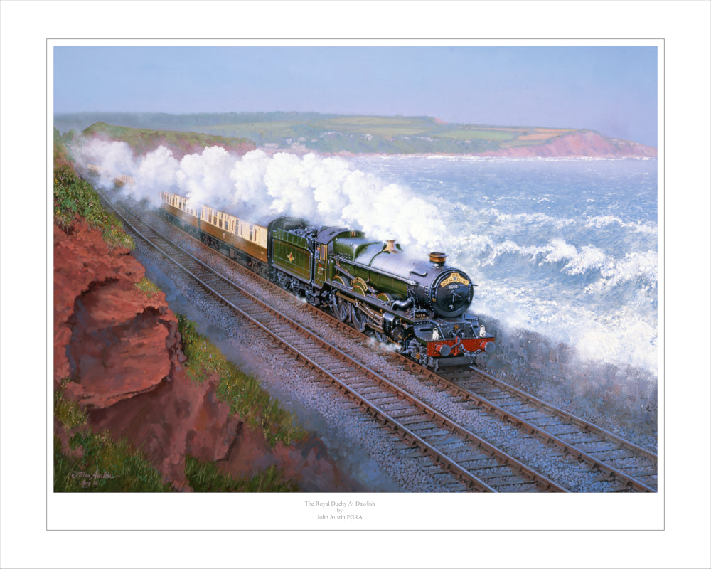 6010 King Charles I BR/GWR Railway Locomotive - John Austin Art Print ...