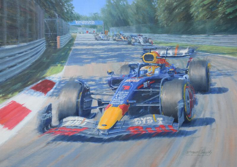 Max Verstappen Red Bull Original Oil Painting by Stuart Booth — Hansen ...