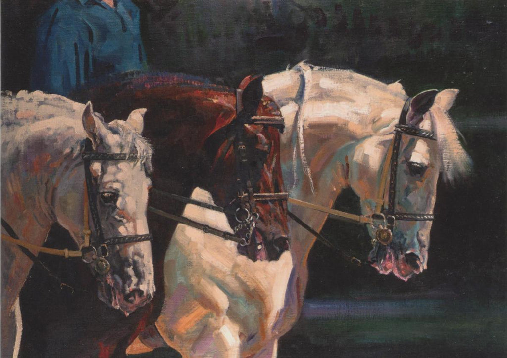 Horse Riding Blank Birthday Greeting Card Artist Malcolm Cowell ...