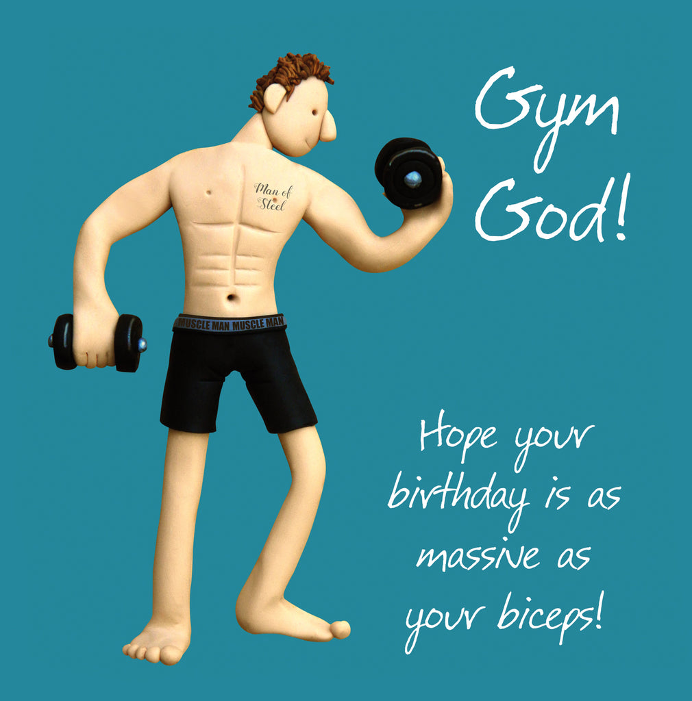 Gym Weight Lifting Birthday Card Brother, Dad, Uncle, Son or Friend ...