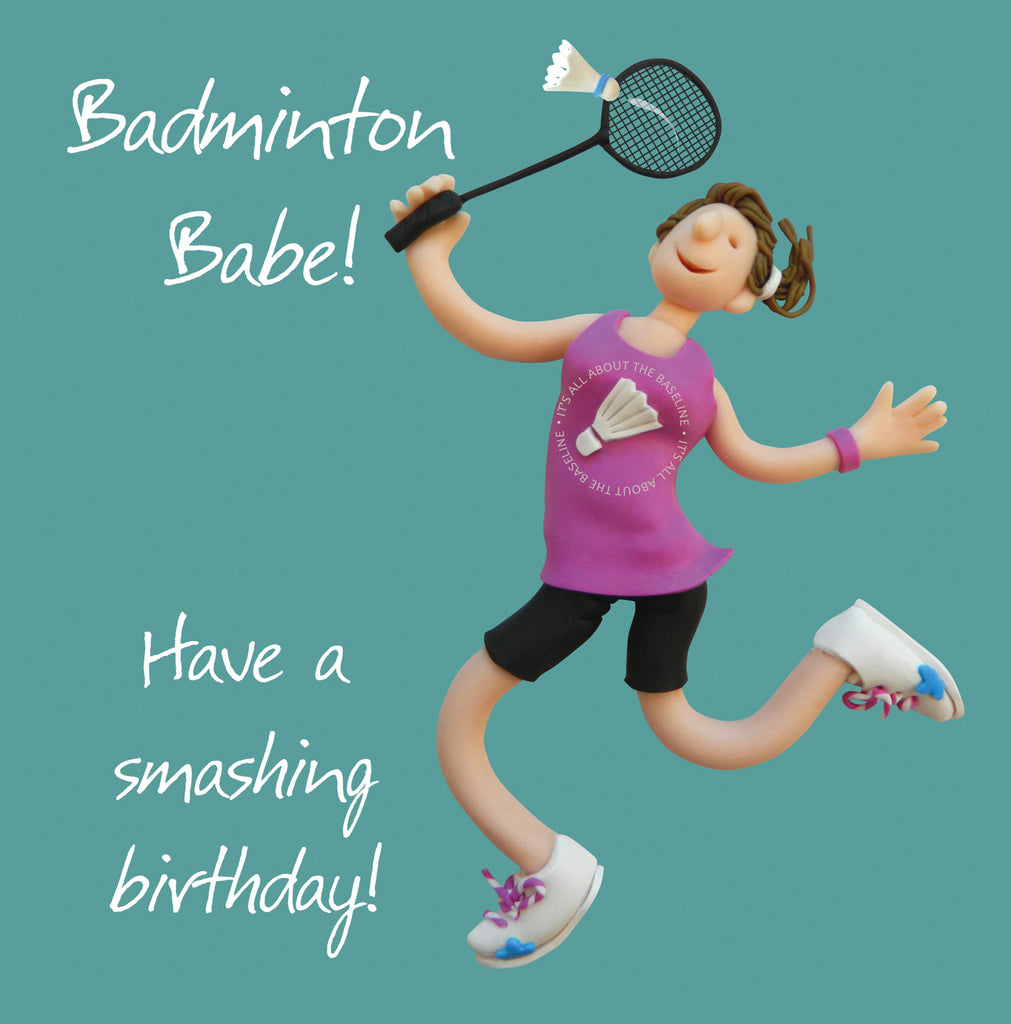 Badminton Birthday Card Ideal for Sister, Mum, Nan, Aunt or Friend ...