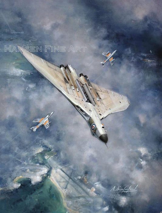Avro Vulcan Original Oil Painting by Anthony Cowland — Hansen Fine Art
