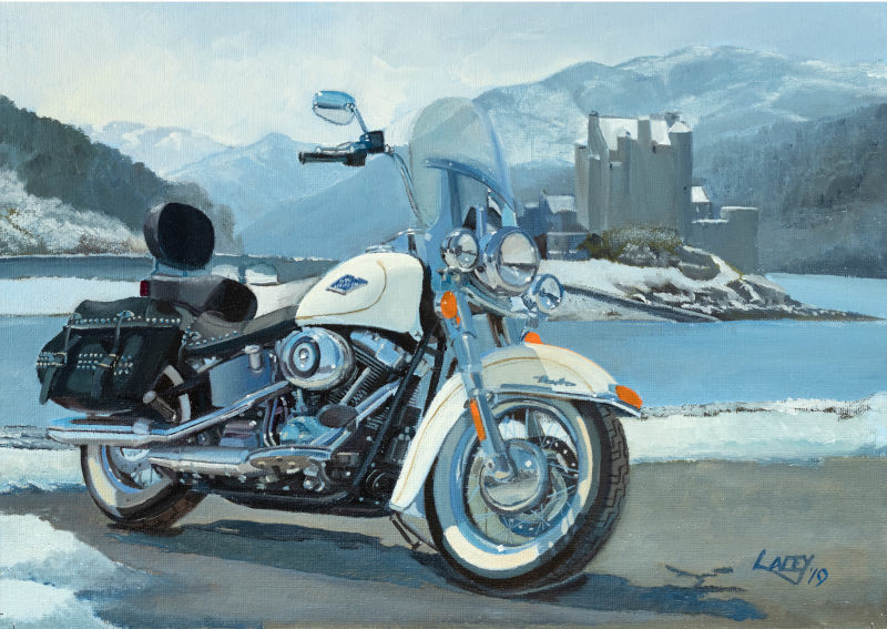 Harley-Davidson Classic Motorcycle Original Painting Lee Lacey AGAvA ...