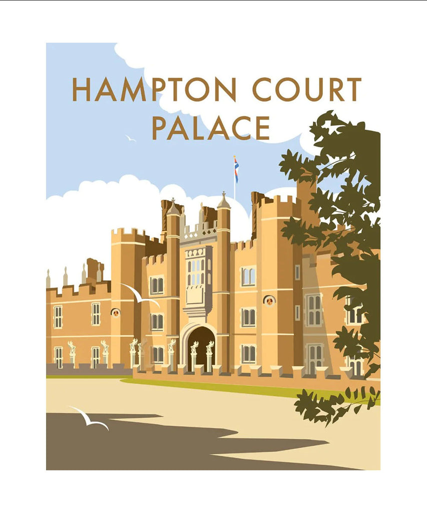 Hampton Court Palace Art Deco Style Art Print by Dave Thompson — Hansen ...