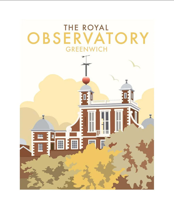 Royal Observatory Greenwich Art Deco Style Art Print by Dave Thompson ...
