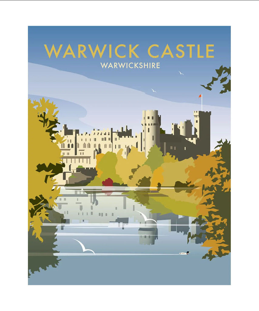 Warwick Castle Art Deco Style Art Print by Dave Thompson — Hansen Fine Art