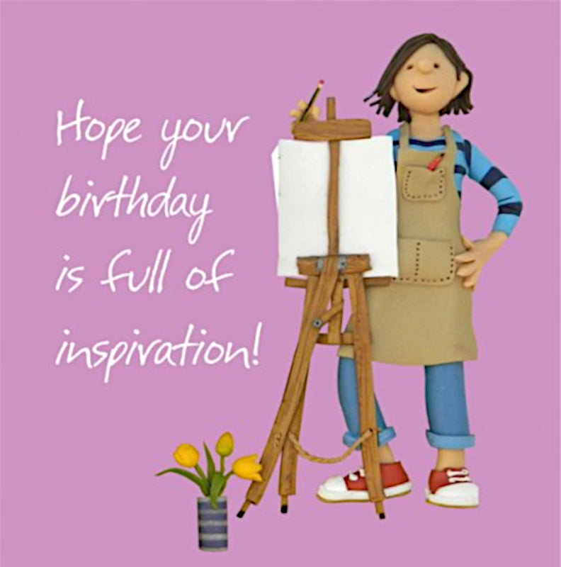 Female Artist Art Birthday Card For Sister, Aunt, Mum or Daughter ...