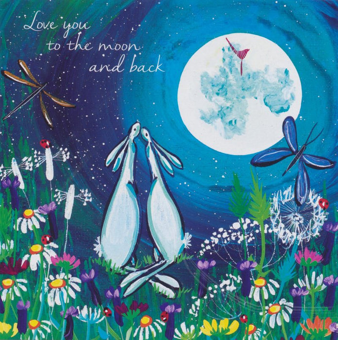 Love You To The Moon and Back Greetings and Birthday Card Artist Kate ...
