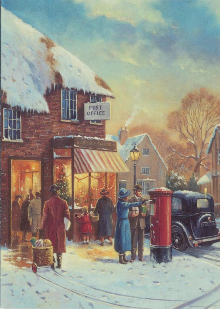 1930s Post Office Traditional Nostalgic Christmas Card — Hansen Fine Art