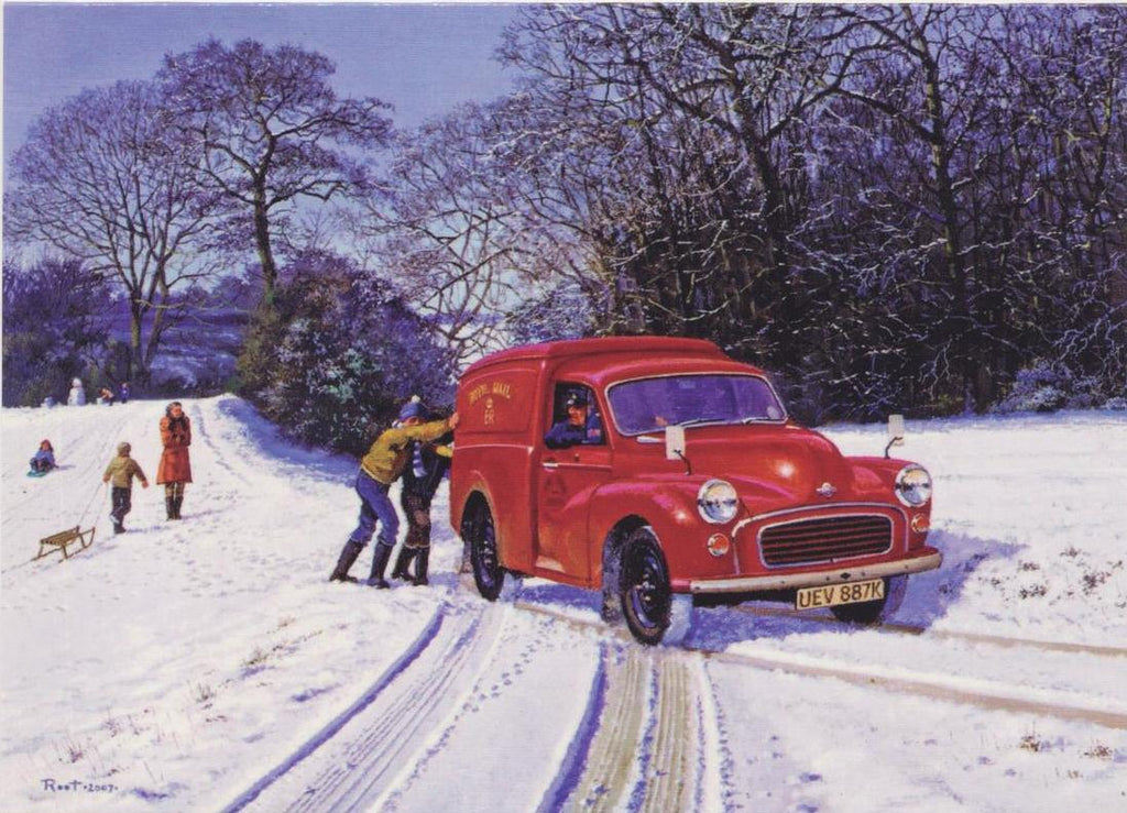 Royal Mail Morris Minor Van 1970s Christmas Card Malcolm Root FGRA ...