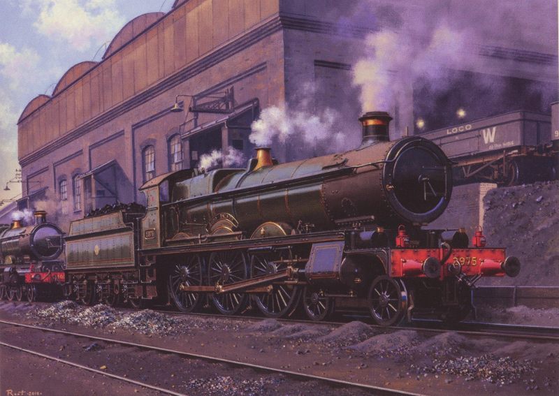 GWR Saint Class Steam Train Birthday Fathers Day Card by Malcolm Root ...