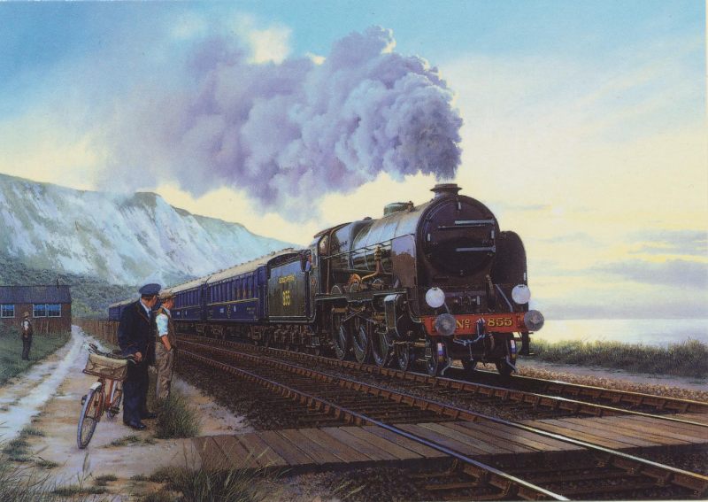 Southern Railway Lord Nelson Steam Train Birthday Fathers Day Card ...