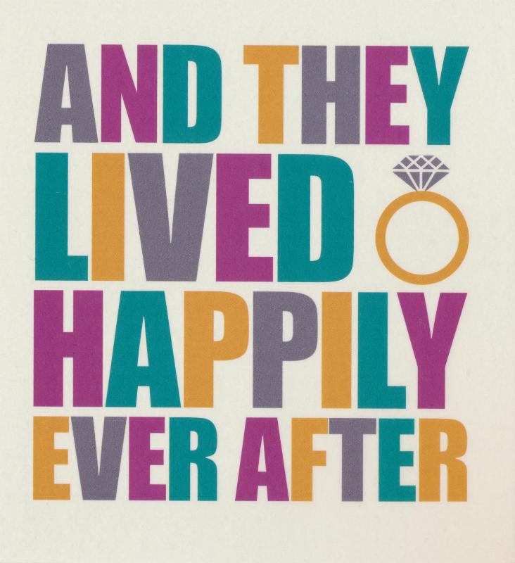 They Lived Happily Ever After Wedding Card Rosie Robins — Hansen Fine Art
