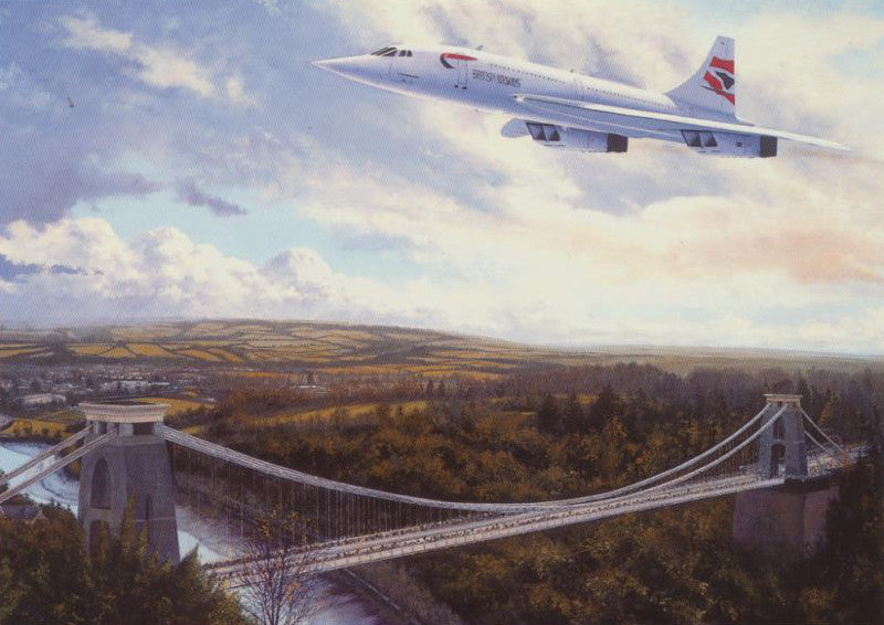 Concorde British Airways Airliner Blank Birthday Fathers Day Card by ...