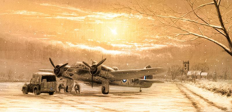 Bristol Blenheim Mk.I RAF Bomber Christmas Card by Stephen Brown ...