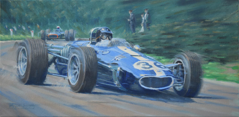 Dan Gurney in the Eagle Weslake during the 1967 Belgian Grand Prix ...