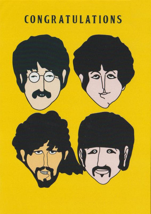 The Beatles Yellow Submarine Congratulations Birthday Greetings Card ...