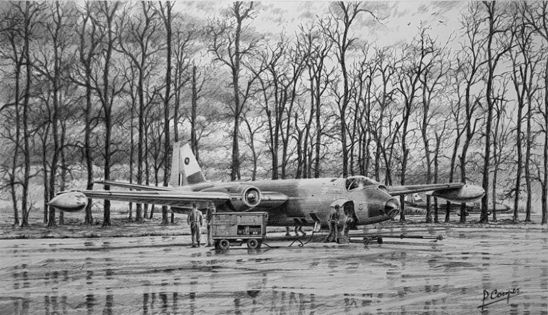 English Electric Canberra Original Pencil Drawing Paul Couper GAvA ...