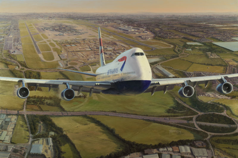 British Airways Boeing 747 Aviation Painting Art Print by Aviation ...