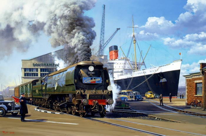 Ocean Liner Birthday Card - Malcolm Root - Cunarder - RMS Queen Mary ...