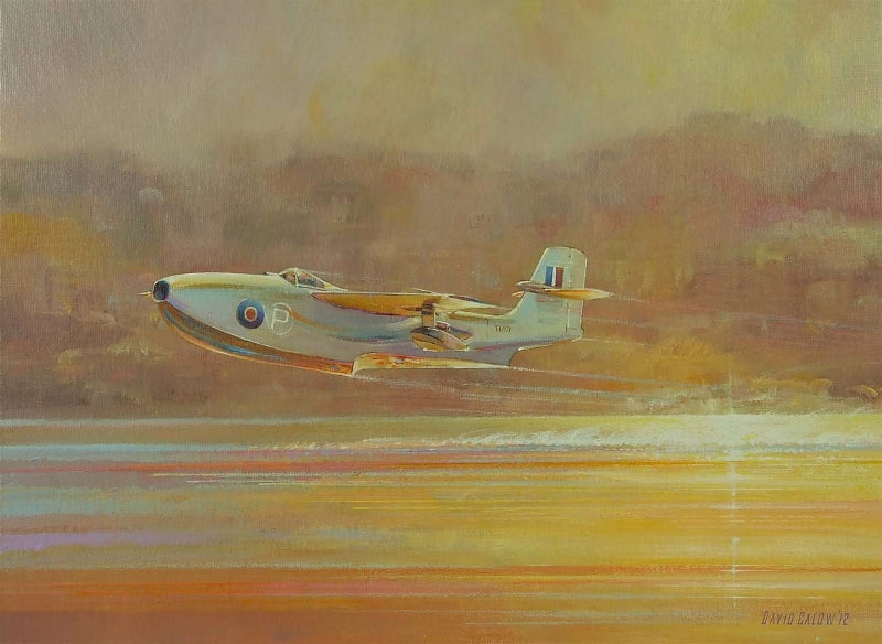 Aviation Art Print Saro SR A.1 Jet Flying Boat by Artist David Calow ...