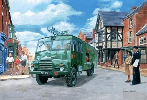 Green Goddess British Army Fire Engine Birthday Card — Hansen Fine Art