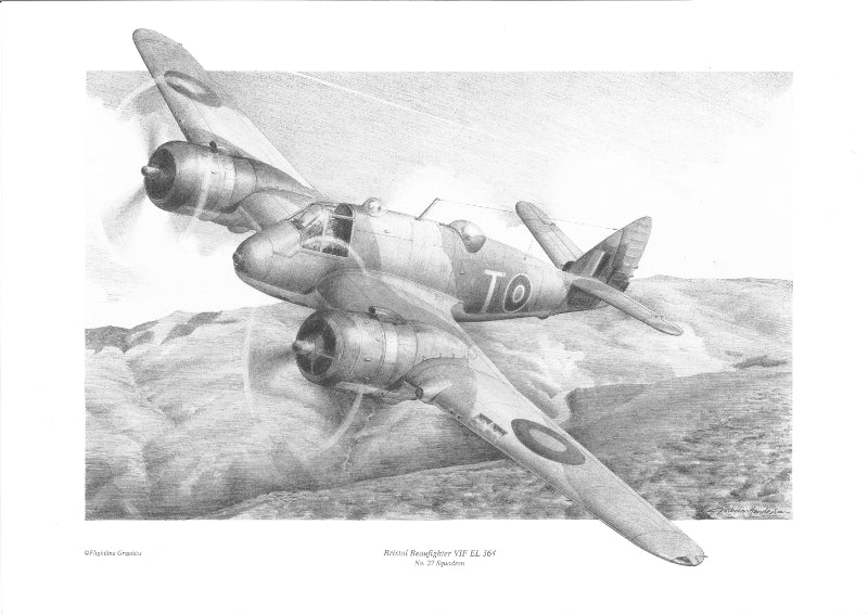 RAF Aircraft Art - Bristol Beaufighter - 27 Squadron - Graham Henderson ...