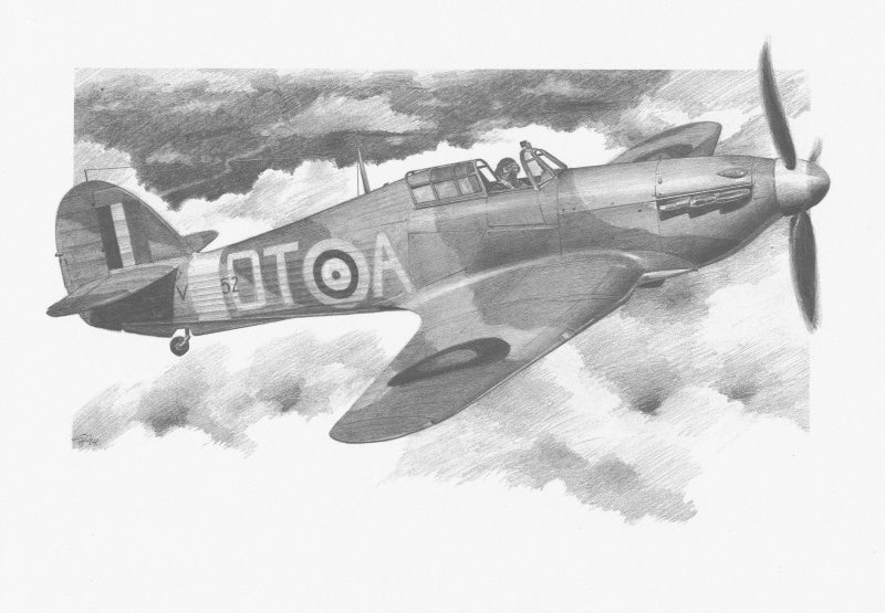 RAF Aircraft Art - Hawker Hurricane M.I - 257 Squadron - Robert ...
