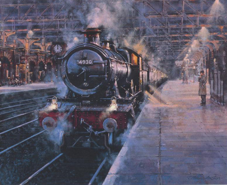 Railway Train Steam Locomotive Birthday Card featuring GWR 4930 Hagley ...
