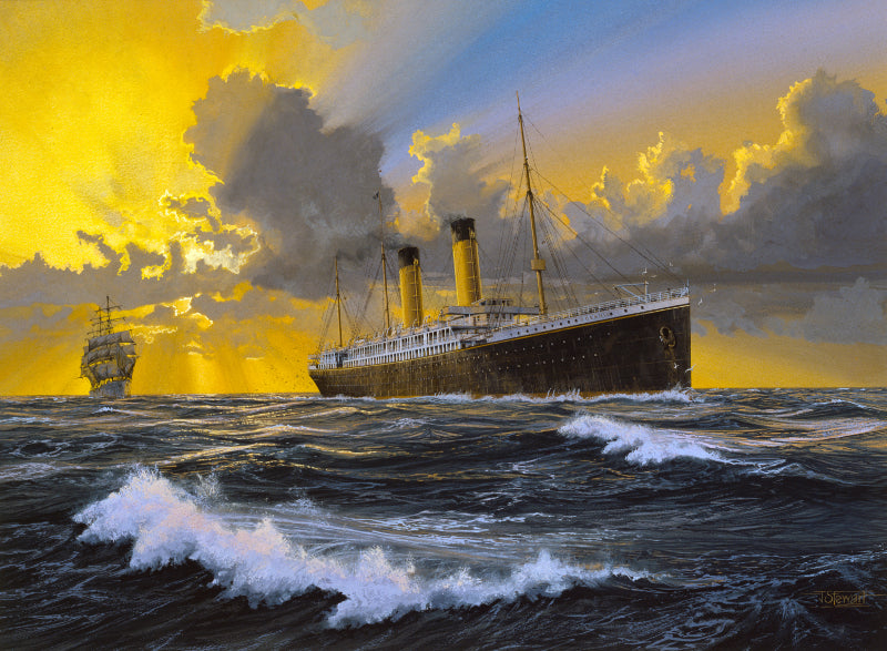 Ocean Liner Art - John Stewart - Marine Painting - RMS Oceanic print ...