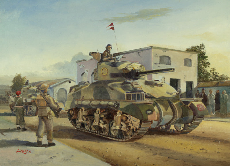 Sherman II 9th Lancers 1st Armoured Division Tank Military Vehicle Art ...
