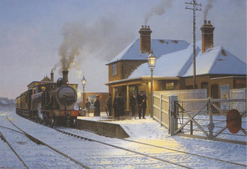 Railway Steam Locomotive Christmas Xmas Card featuring Colne Valley ...