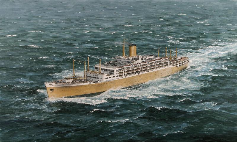 Robert Lloyd Marine Artist - Orient Lines Oronsay - Ocean Liner Marine ...